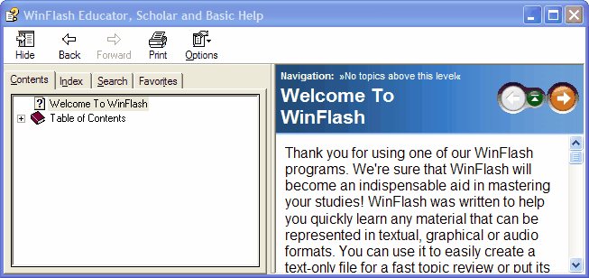 WinFlash Educator, Scholar and Basic Help